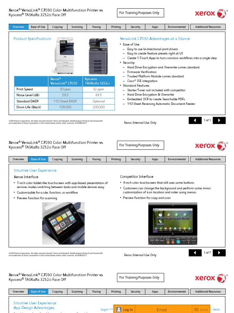 VersaLink C7030 Vs Kyocera TASKalfa 3252ci Face Off | PDF | Printer (Computing) | Fax