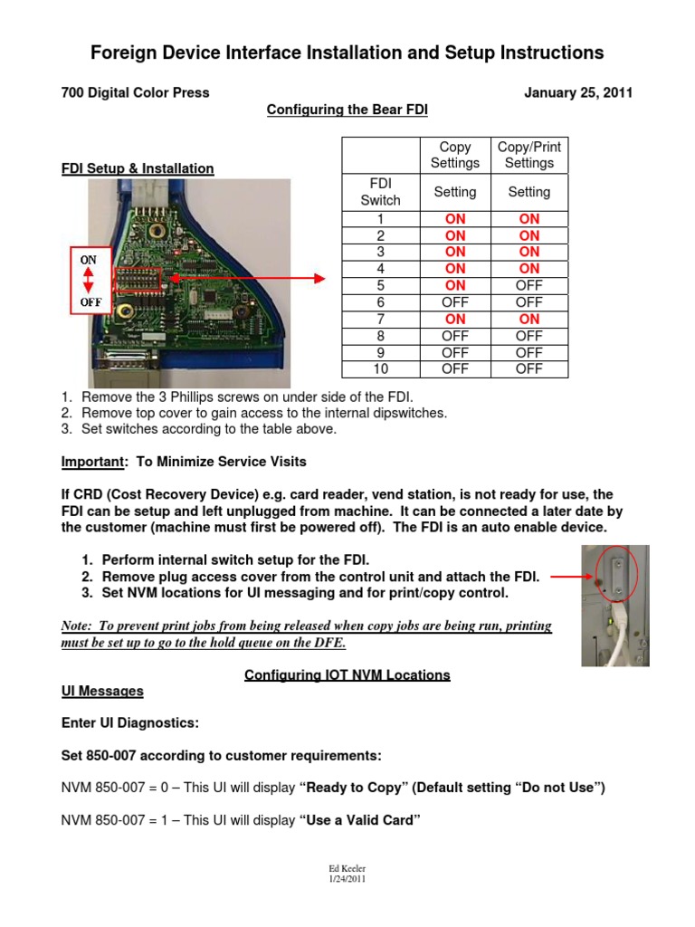 700 DCP Foreign Device Interface Install - 02 | PDF
