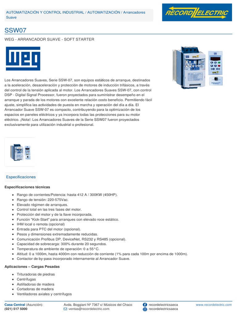 SSW 07 | PDF | Automatización | Electricidad