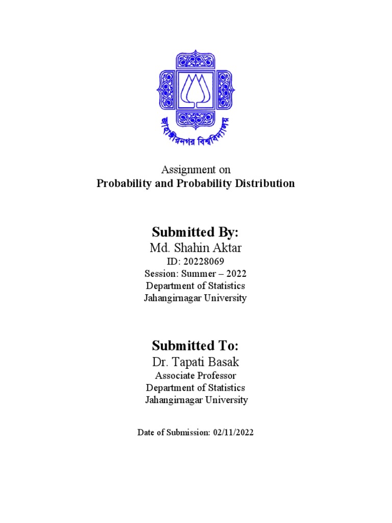 Assignment | PDF | Probability Distribution | Substance Abuse
