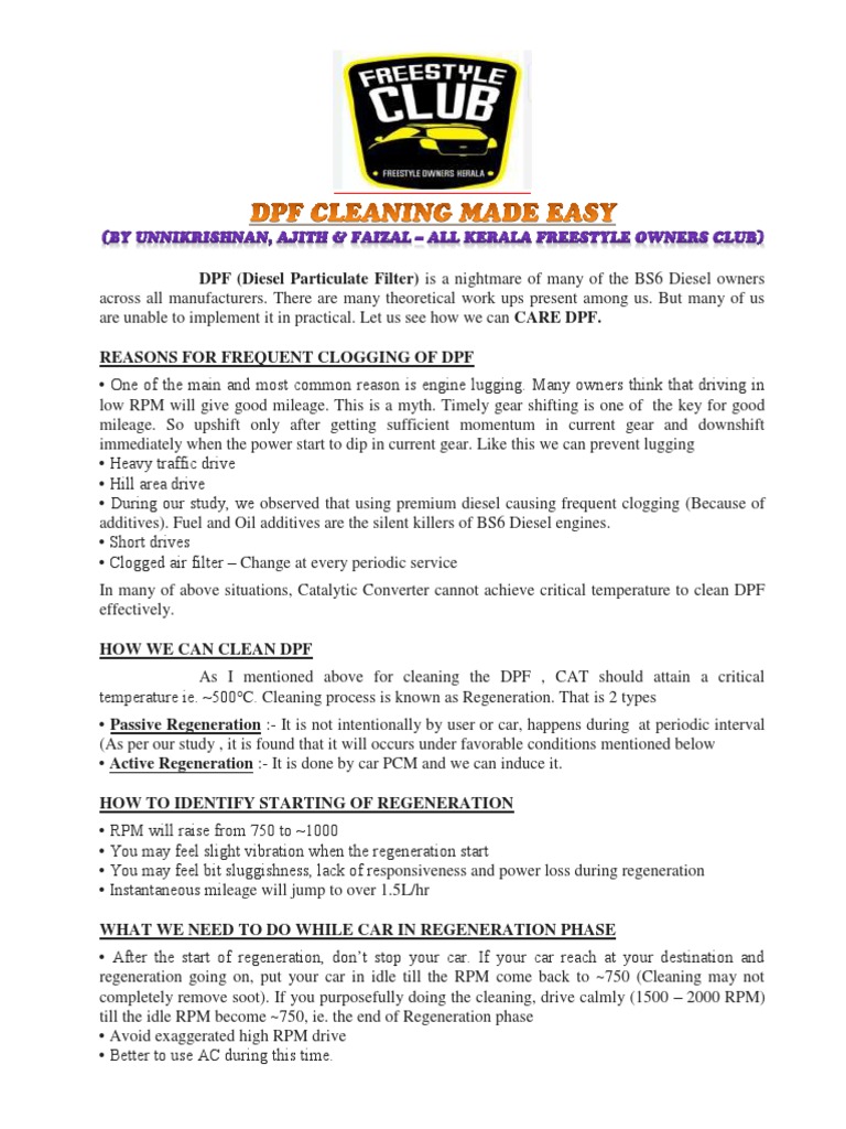 DPF Cleaning Made Easy | PDF | Internal Combustion Engine | Vehicles