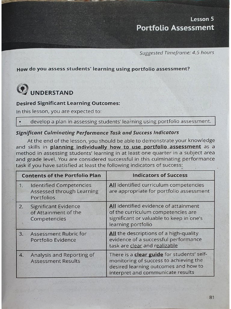 Assessmentinlearning 2 Part 5 | PDF