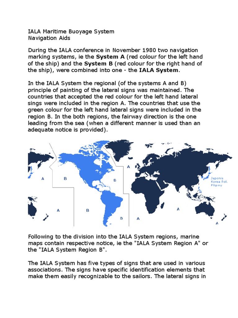IALA Maritime Buoyage System | Geography | Nature