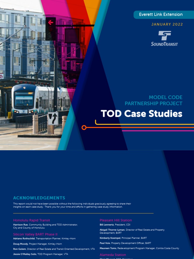 Sound Transit TOD Case Studies Report | PDF | Zoning | Bay Area Rapid Transit