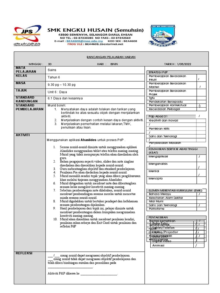 Kaedah Mengajar Asignment RPH 2 Khairulsyahmi PDF | PDF
