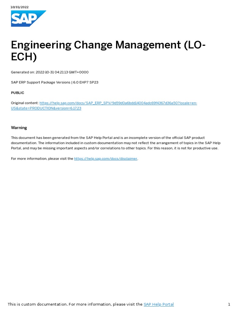 Engineering Change Management (LO | PDF | Information | Document