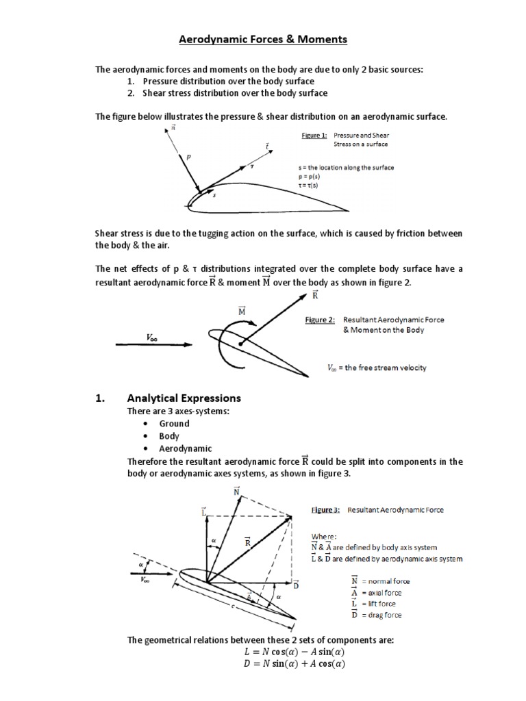 Aerodynamics Forces and Moements Chart | PDF | Lift (Force) | Stress ...