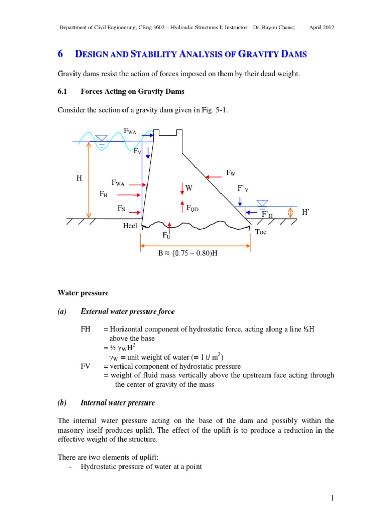6-Gravity Dam | PDF | Dam | Stress (Mechanics)