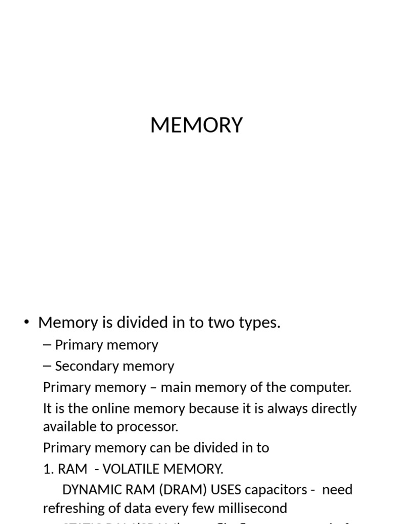 MP Unit 5 | Download Free PDF | Random Access Memory | Read Only Memory