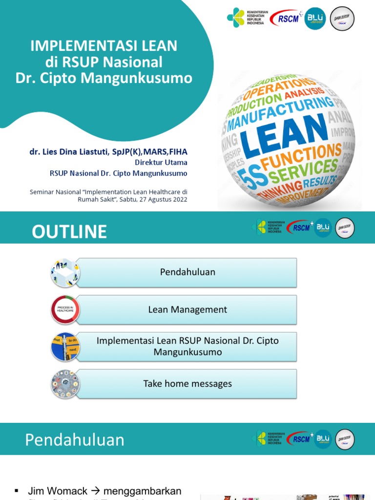 Implementasi Lean Di RSCM - Dirut RSCM - Dr. Lies Dina, SP - JP (K) | PDF