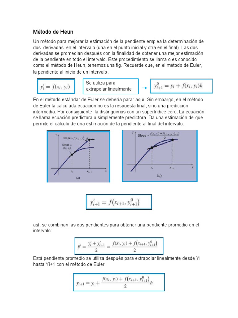 MTODO HEUN | PDF | Ecuaciones | Ecuaciones diferenciales