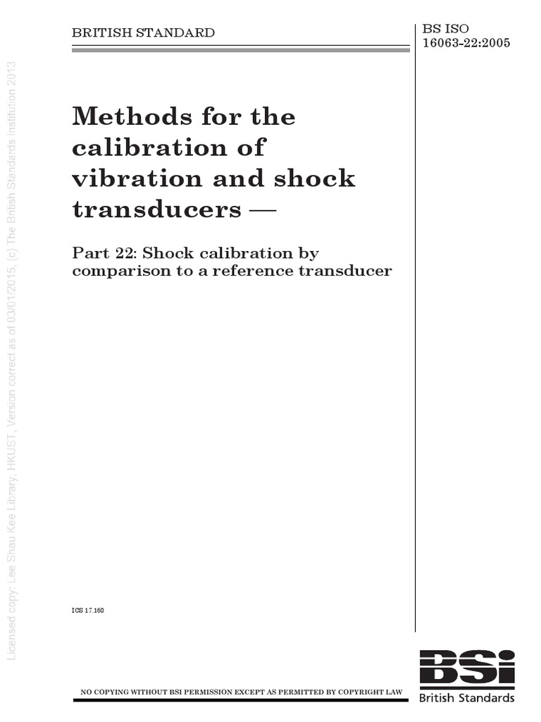 Iso 16063-22 2005 | PDF | Filter (Signal Processing) | Calibration
