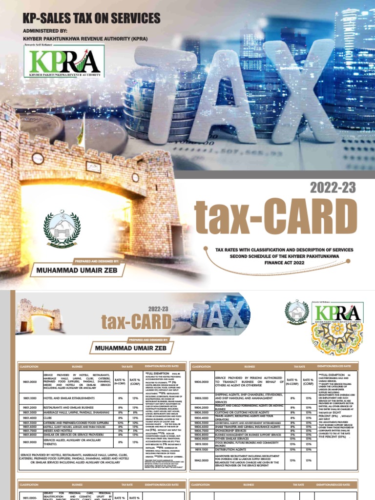 Tax Card 2022-23 Kpra | PDF | Car | Telecommunications