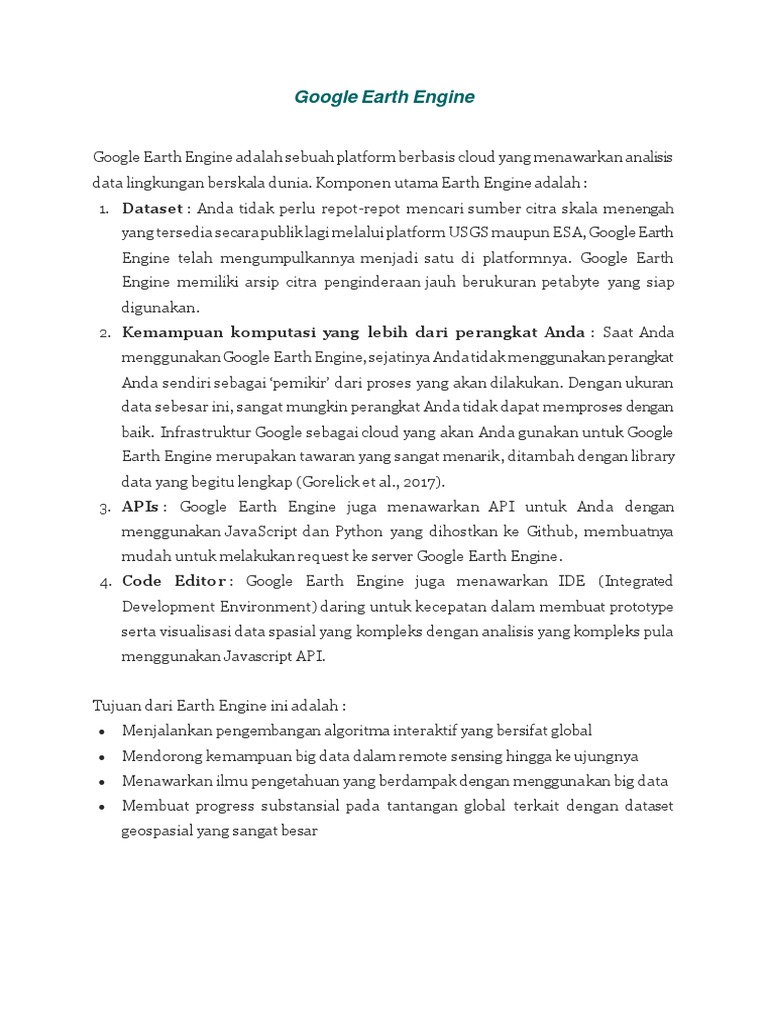 Google Earth Engine | PDF
