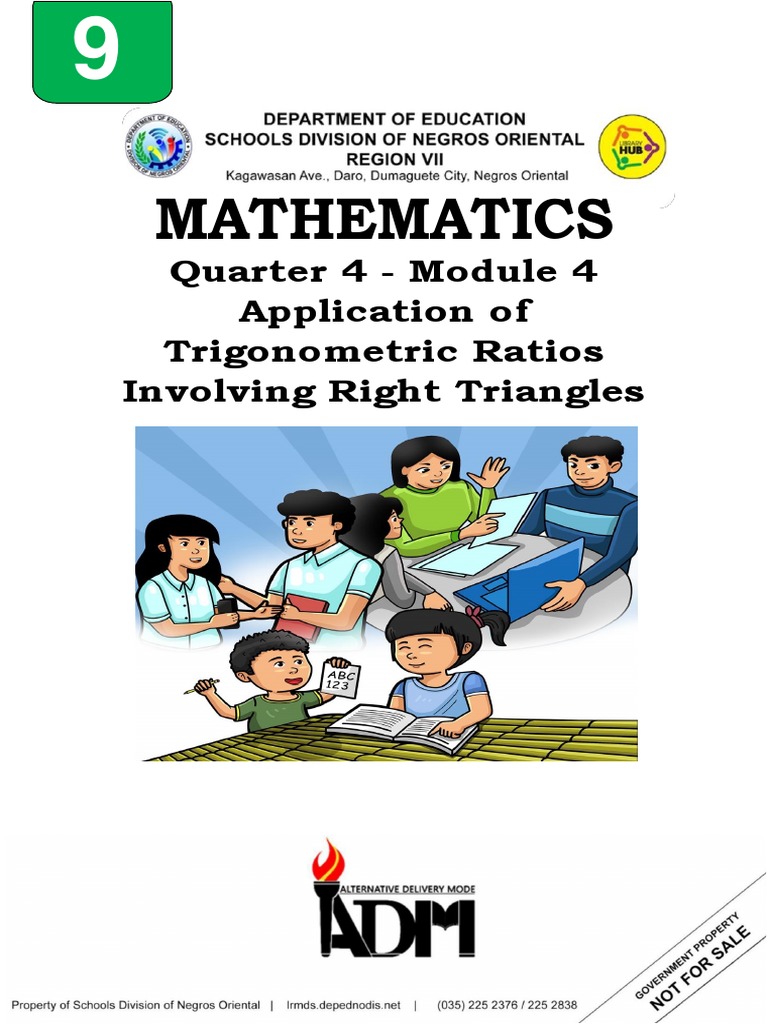 Math 9 Q4 Module 4 Pdf Triangle Trigonometry