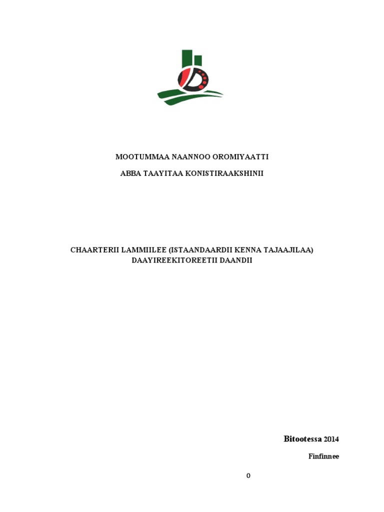 Chaarterii Lammiilee ATKO DAANDII | PDF