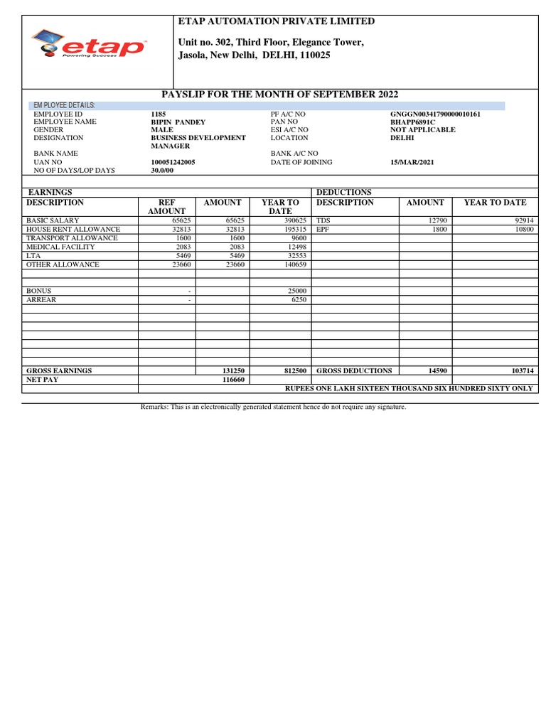 Payslip 1185 | PDF | Taxes | Economies