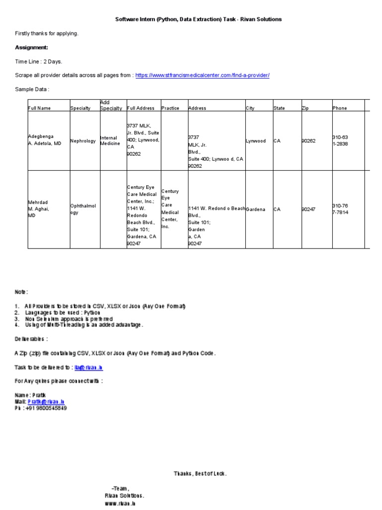 Python Task Rivan Solutions 202204221557441 | PDF | Data | Computer Science