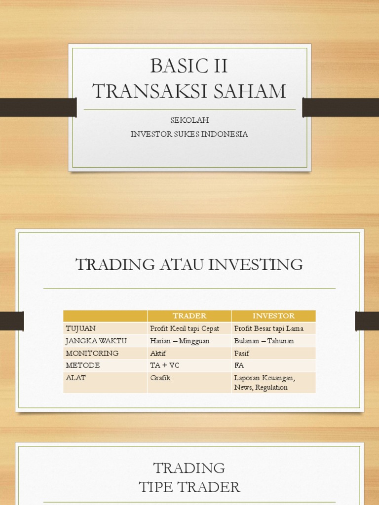Panduan Trading Saham di Stockbit | PDF