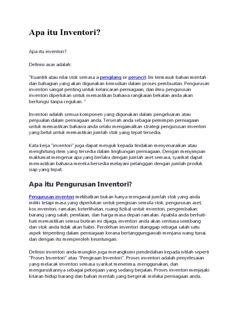 Apa Itu Inventori | PDF