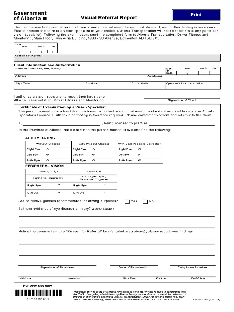 Visual Referral Report | Download Free PDF | Eye | Glasses