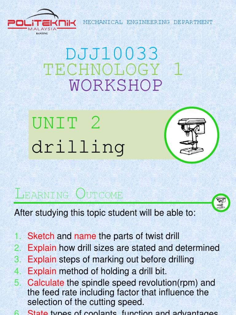 Chapter 2-Drilling | PDF | Drill | Drilling