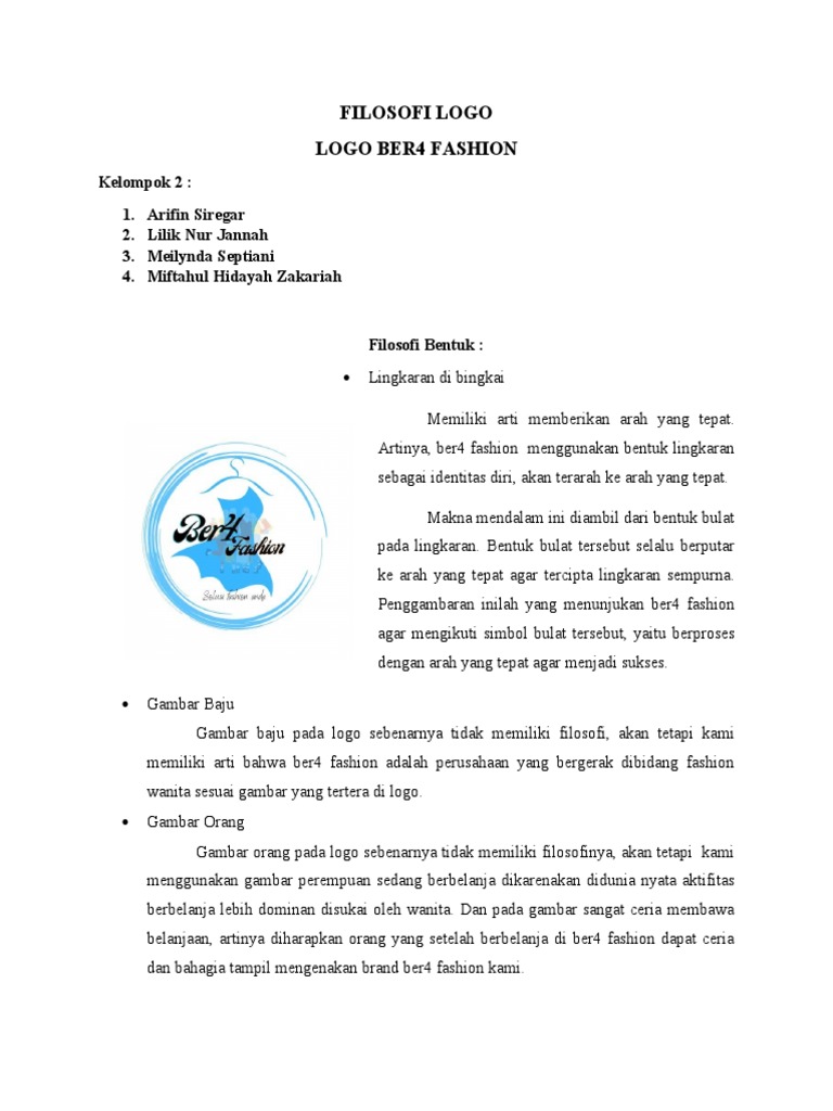 Filosofi Logo Ber4 Fashion | PDF