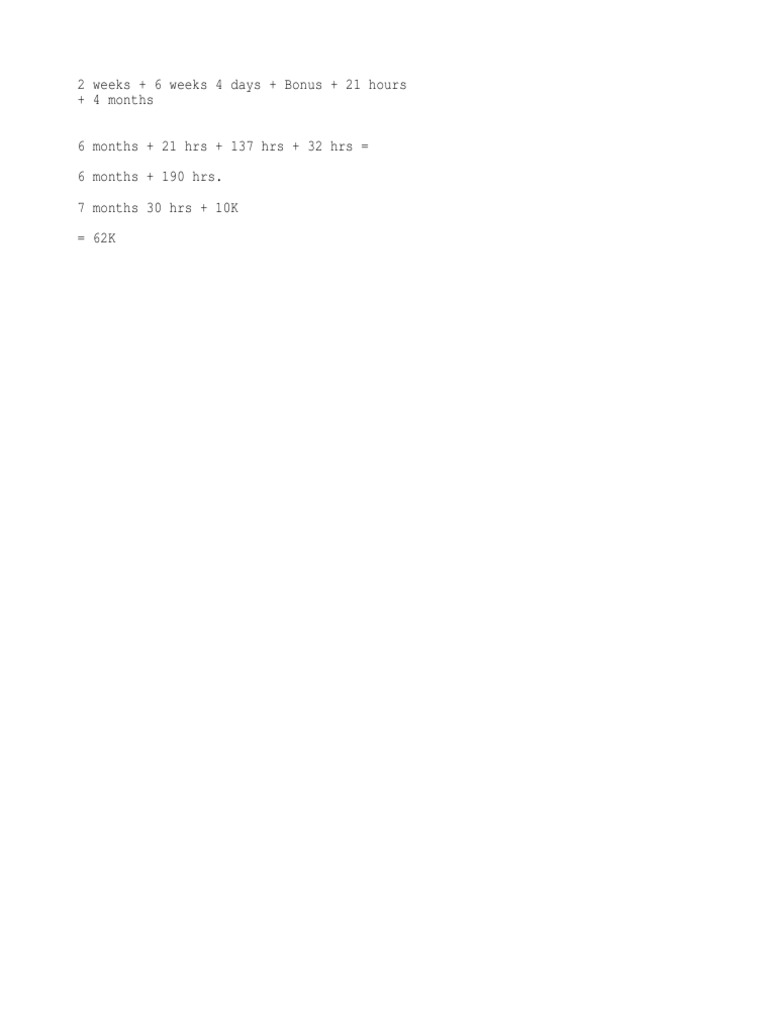 Time Calculation and Total Hours Summary | PDF