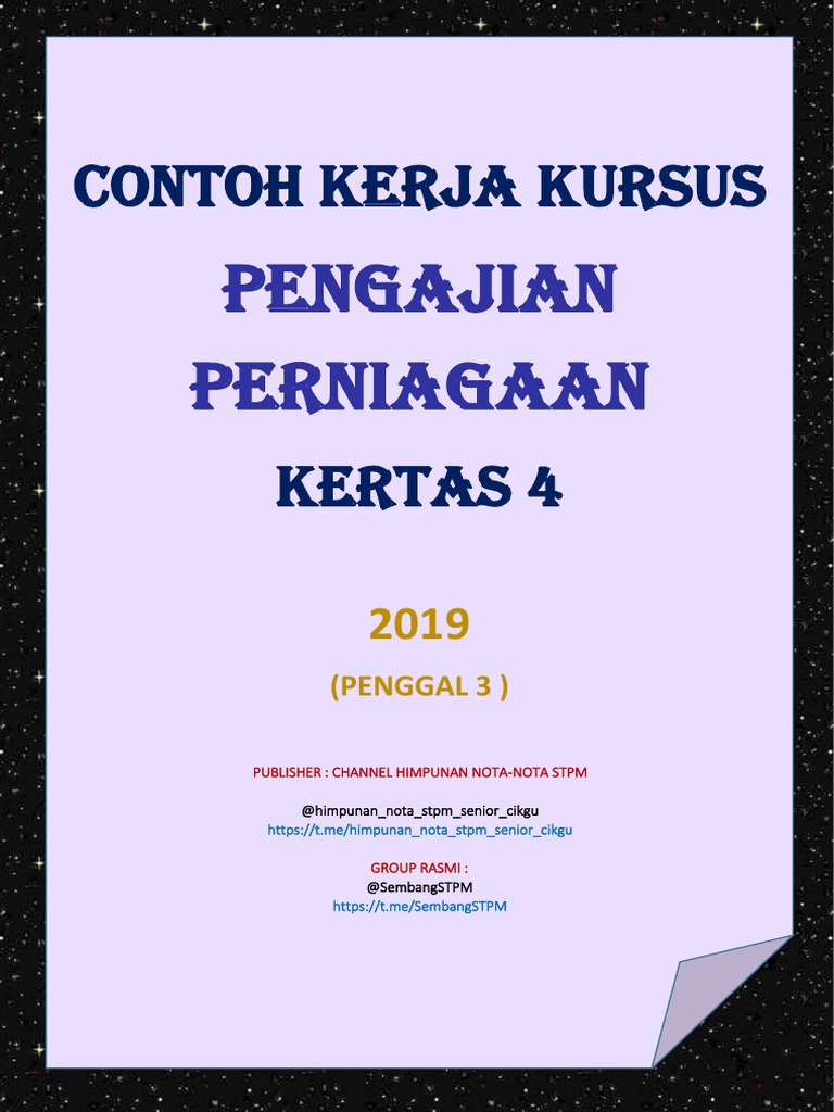 Contoh KK PP 2019.3 | PDF