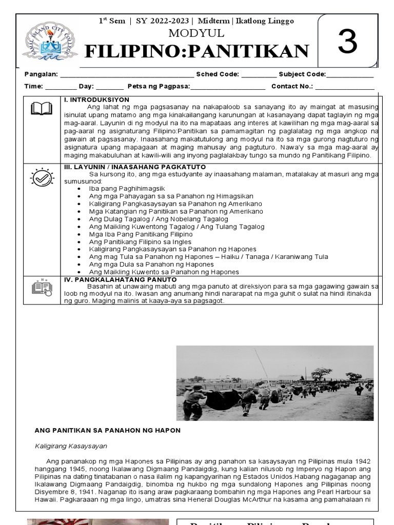 Panitikan M3 Midterm | PDF