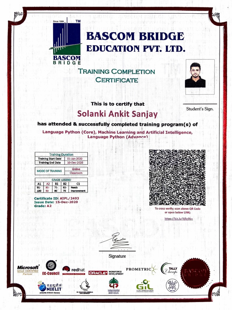 Bascom Certificate | PDF | Computer Programming | Software