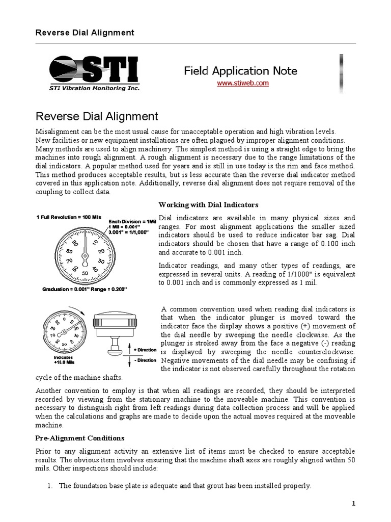 Reverse Dial Alignment | PDF | Screw | Machines