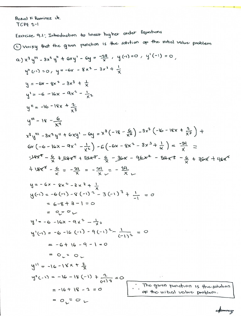 Differential Equation Assignment | PDF