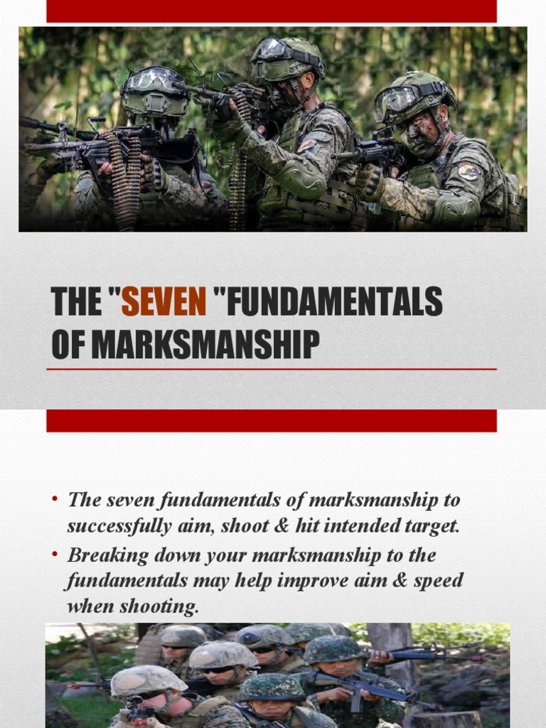 Part 4 7 FUNDAMENTALS OF MARKSMANSHIP | PDF | Shooting | Trigger (Firearms)