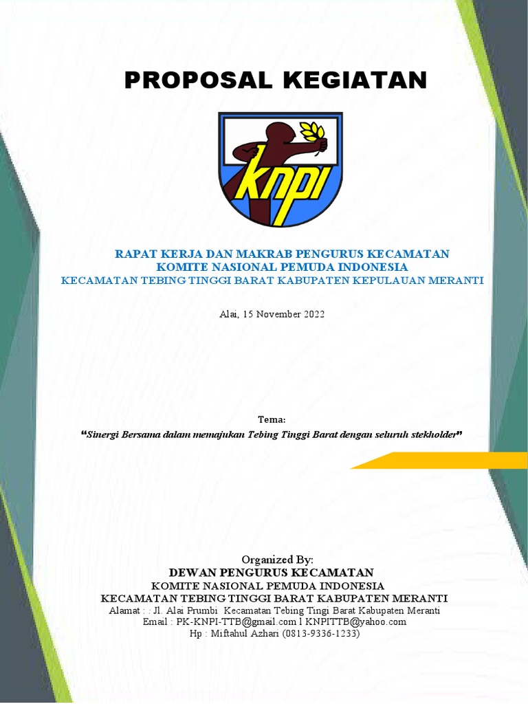 Proposal - Raker-Dpk Knpi TTB | PDF