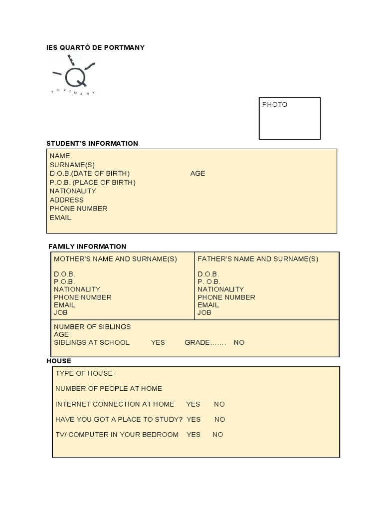 School Form | PDF