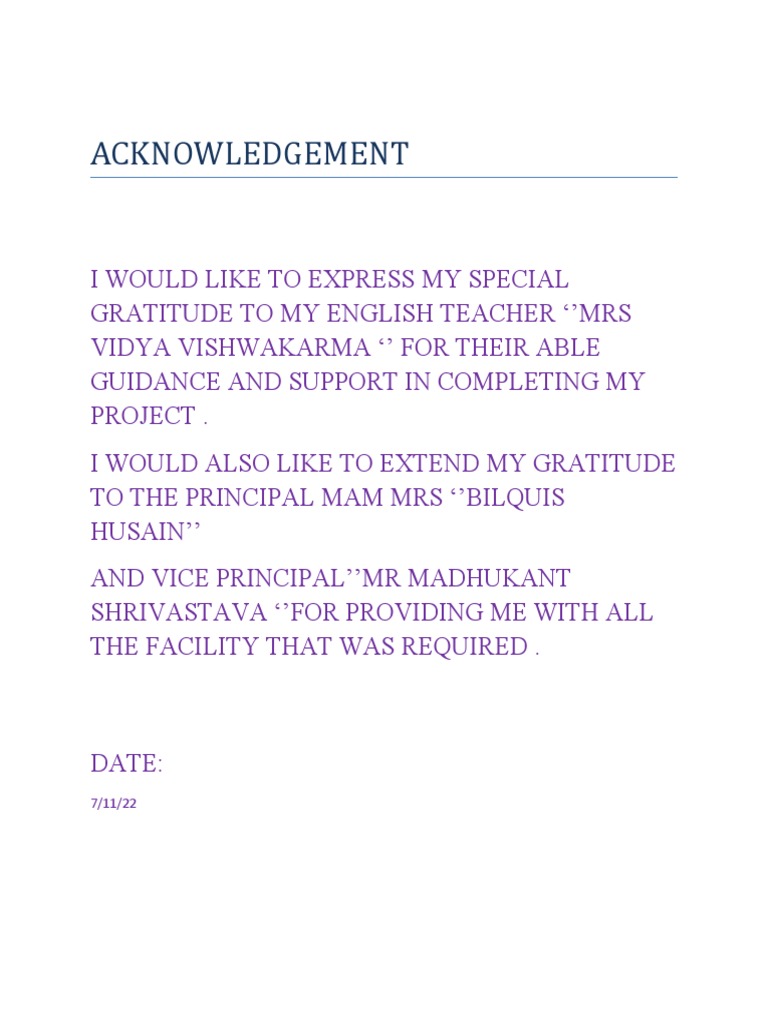 Acknowledgement | PDF