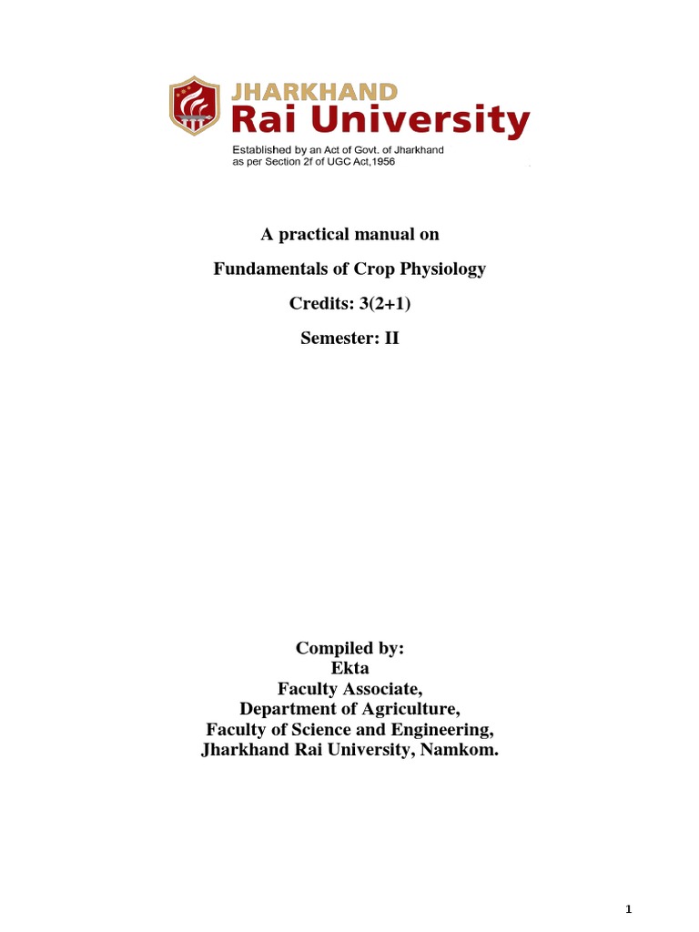 Fundamentals of Crop Physiology | PDF | Chloroplast | Endoplasmic Reticulum