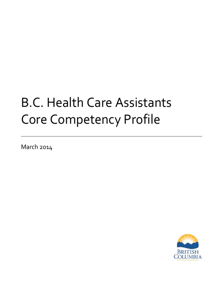 HCA Core Competency Profile - March2014 | PDF | Nursing | Health Care