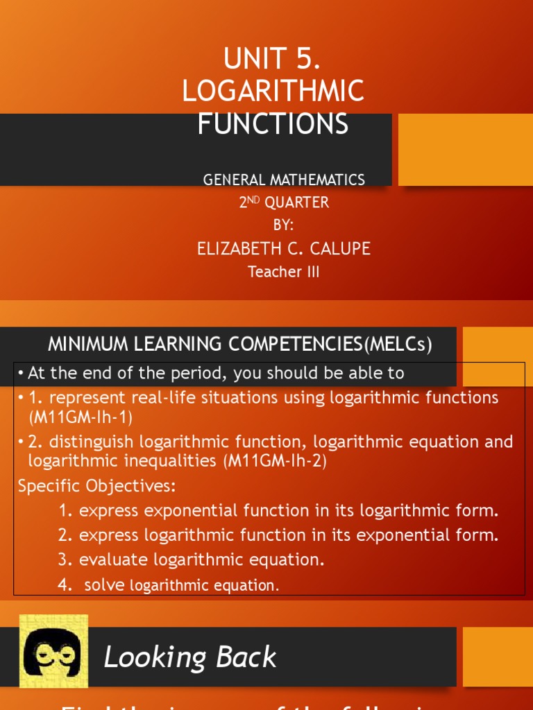Logarithmic Functions | PDF | Logarithm | Function (Mathematics) Logarithmic Functions | PDF | Logarithm | Function (Mathematics)