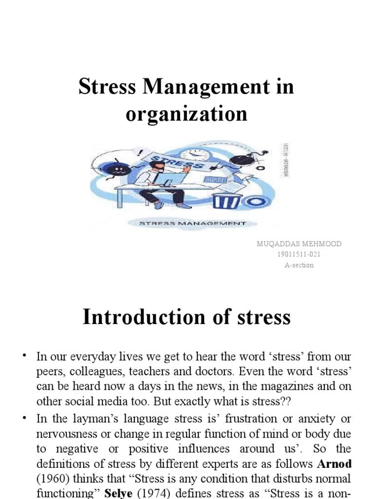 Workplace Stress Management Guide | PDF | Stress (Biology) | Relaxation ...