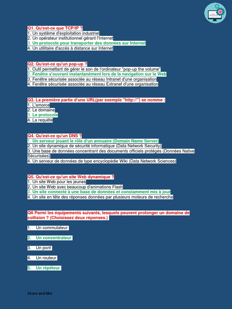 Quiz Informatique pour Débutants | PDF | Internet | Internet et Web