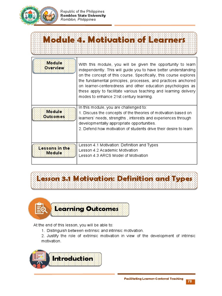 Module 4 in Facilitating Learner Centered Learning 2022 2023 | PDF ...