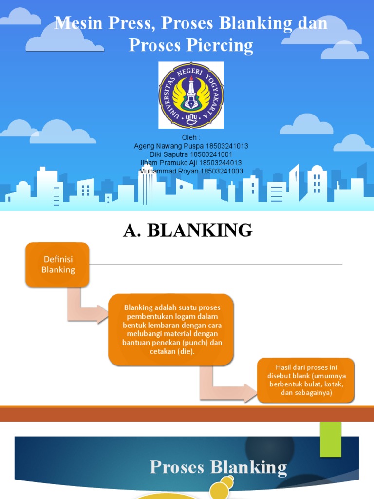 Mesin Press, Proses Blanking Dan Proses | PDF