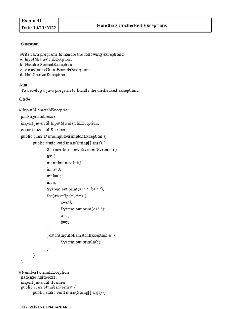 Java Record 3 VINU | PDF | Constructor (Object Oriented Programming ...