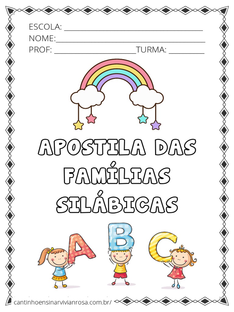 Apostila Familias Silabicas para Alfabetizacao de B Ao Z COMPLETA | PDF | Blog | Sílaba