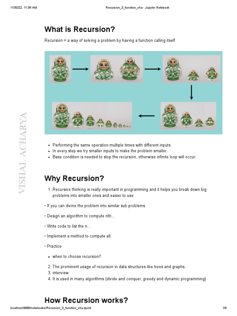 Recursion 3 Function Vha Jupyter Notebook Pdf Mathematics Applied Mathematics