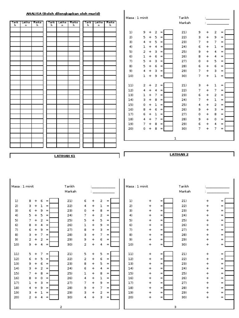 Modul Congak 1 | PDF