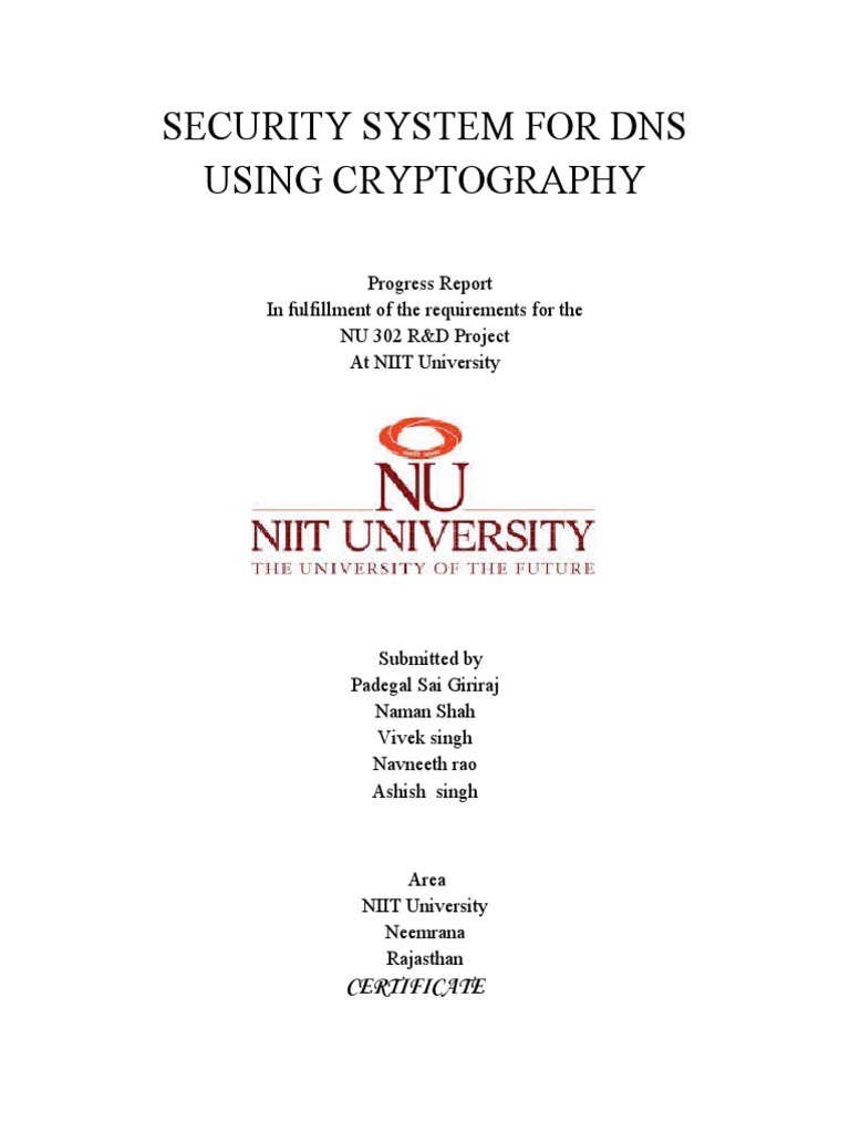Security System For DNS Using Cryptography | PDF | Public Key Cryptography | Key (Cryptography)
