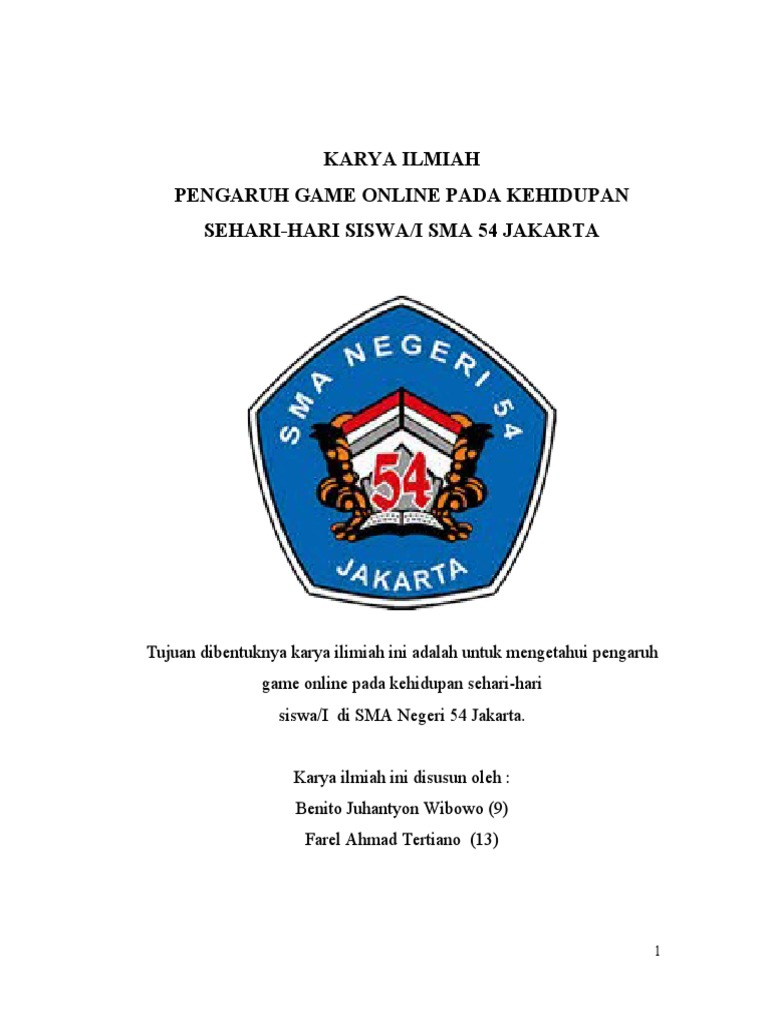 Pengaruh Game Online di SMAN 54 Jakarta | PDF